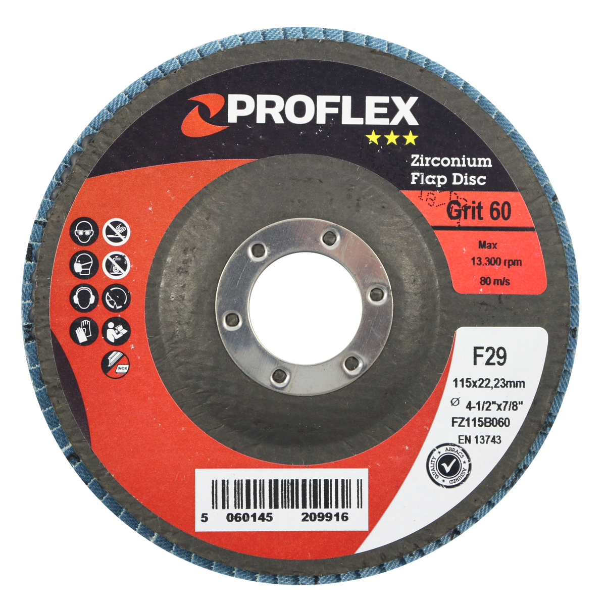 Abracs ProFlex Flap Disc, 125mm x 120g, FZ125B120 — MachineRefurb